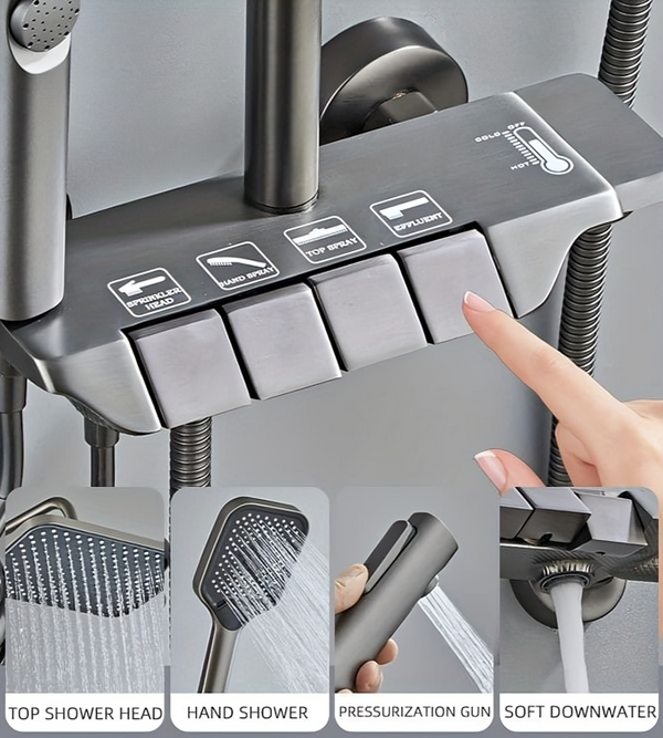 Smart Piano Bath Set | Grey - Black – TKM TRADING SHOP