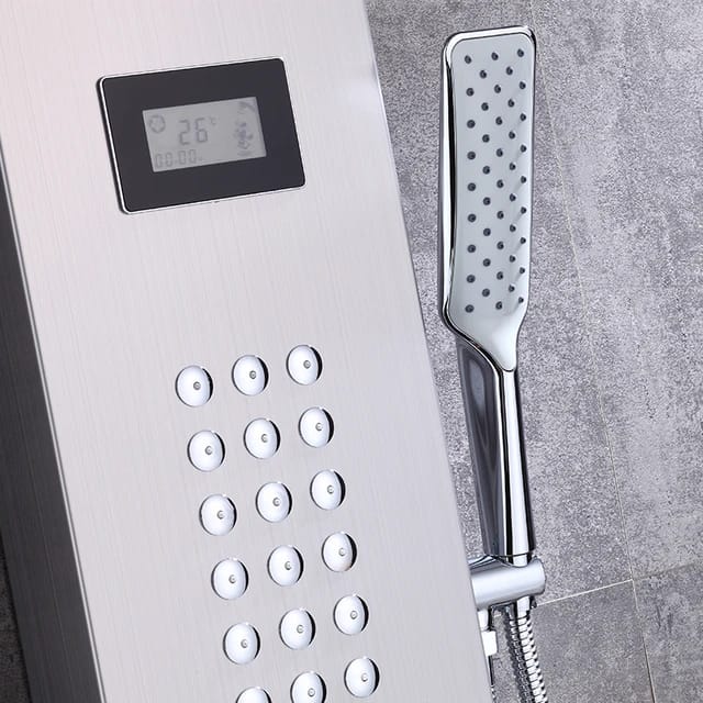 Stainless Steel Wall Hanging LED Shower Panel | Silver – TKM TRADING SHOP