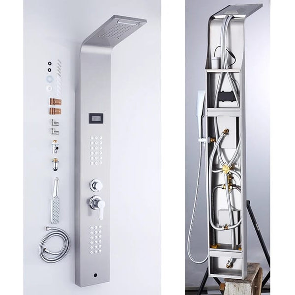 Stainless Steel Wall Hanging LED Shower Panel | Silver – TKM TRADING SHOP